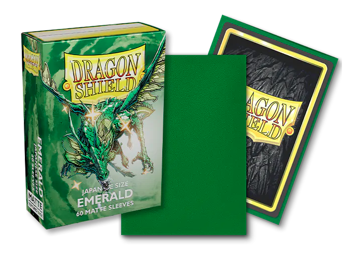 Sleeves - Dragon Shield Japanese - Box 60 - Emerald Matte – The Games Corner