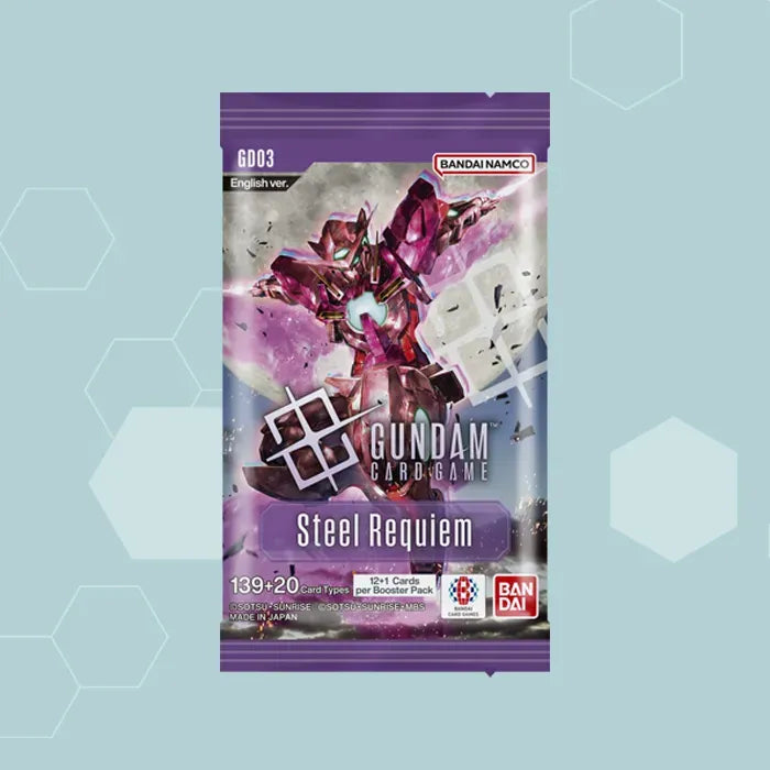 Gundam Card Game GD03 Steel Requiem Booster Pack (Release Date 30 Jan ...