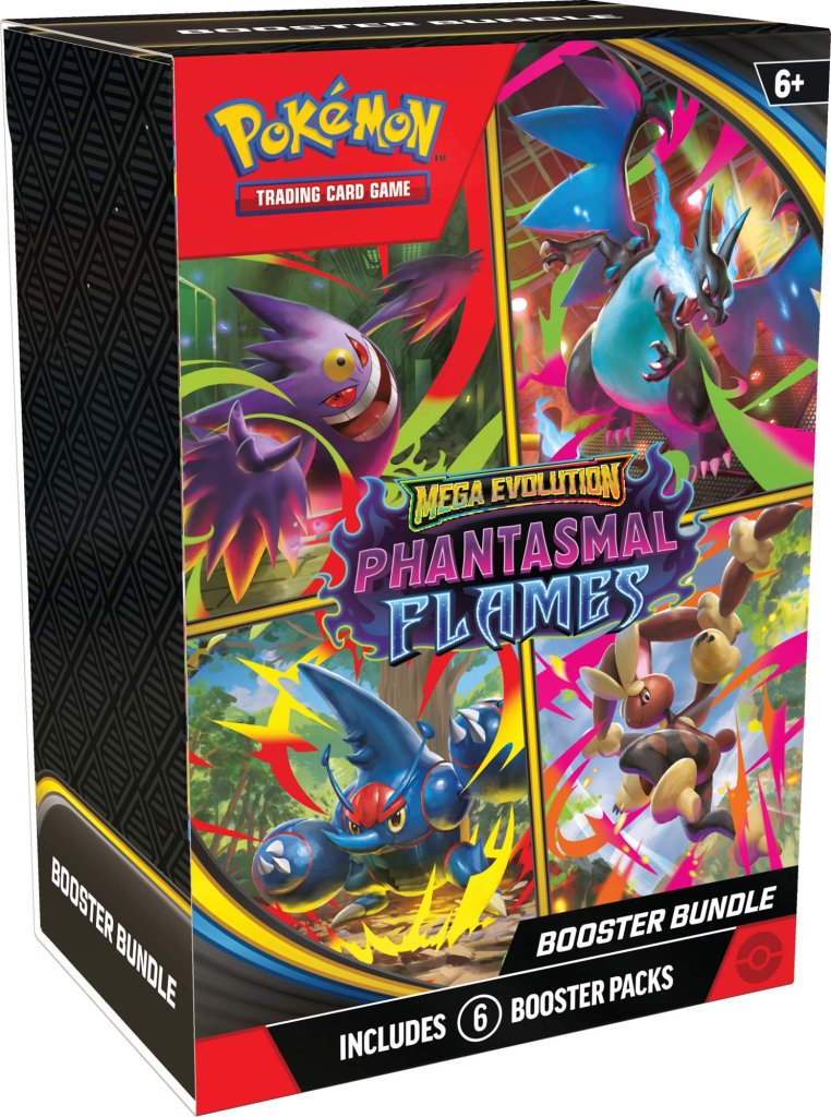Pokemon TCG Mega Evolution Phantasmal Flames Booster Bundle (Release D – The Games Corner