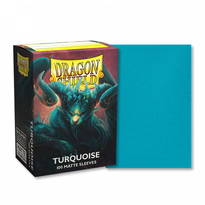 Sleeves - Dragon Shield - Box 100 - Turquoise Atebeck MATTE – The Games ...