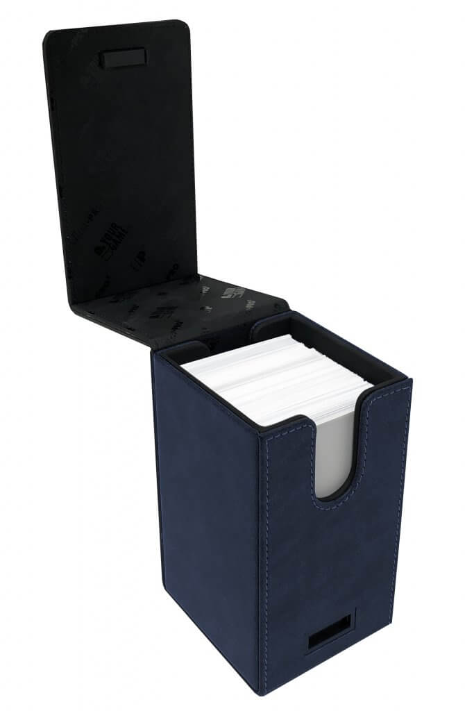 ULTRA PRO DECK BOX Alcove Tower Suede- Sapphire – The Games Corner