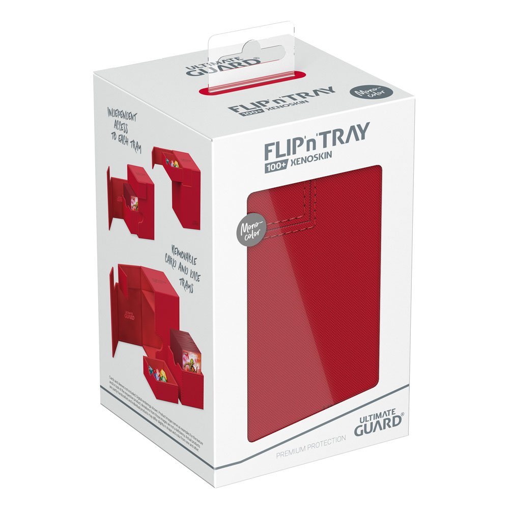 Ultimate Guard Flip n Tray 100+ XenoSkin Monocolor Red Deck Box – The ...